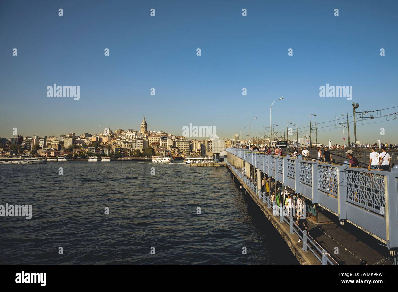 Galata Bridge and views of Beyoglu, Istanbul, Turkey © Dosfotos/Axiom ...