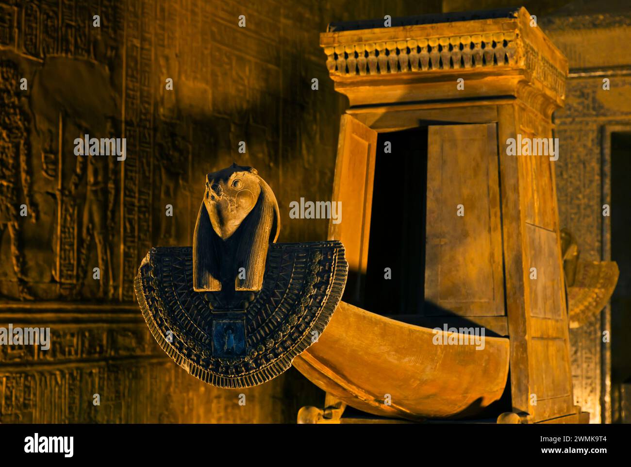 The Sanctuary in Temple of Horus, Edfu, Egypt Stock Photo - Alamy