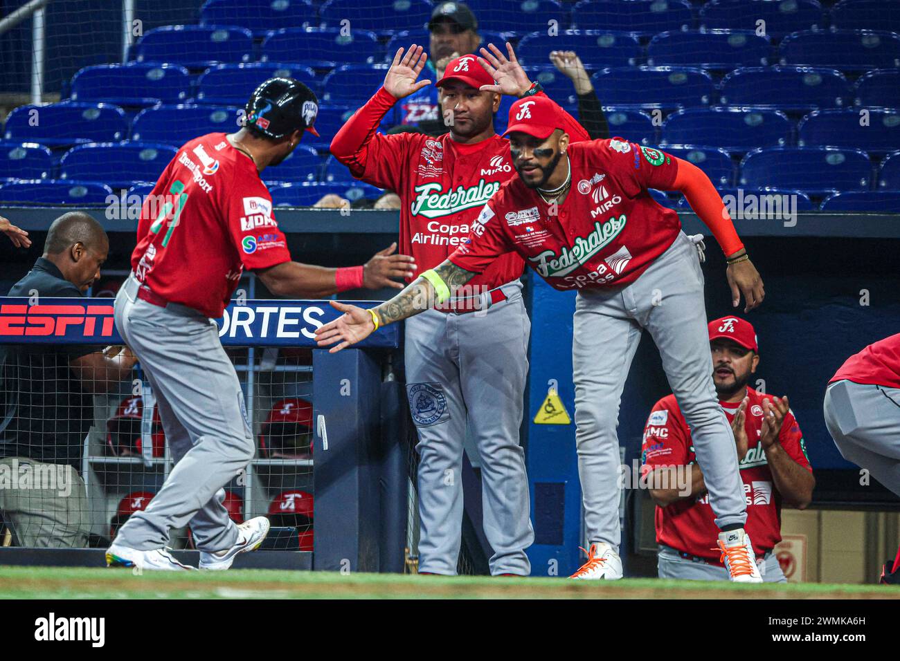 MIAMI, FLORIDA - FEBRUARY 2: Johnny Santos (21) of Los Federales de ...