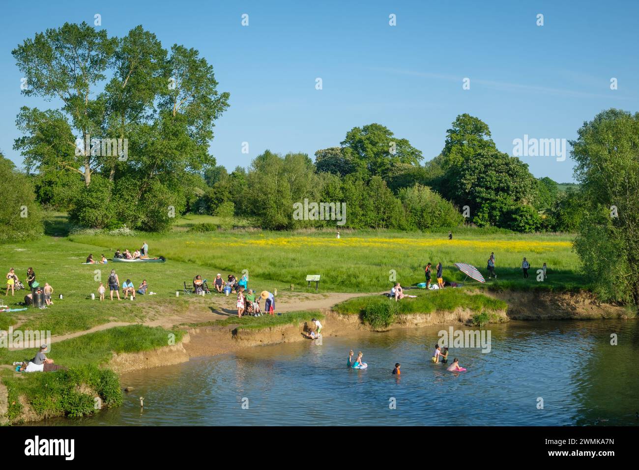 Wallingford Beach, locals and holidaymakers enjoying the Summer ...