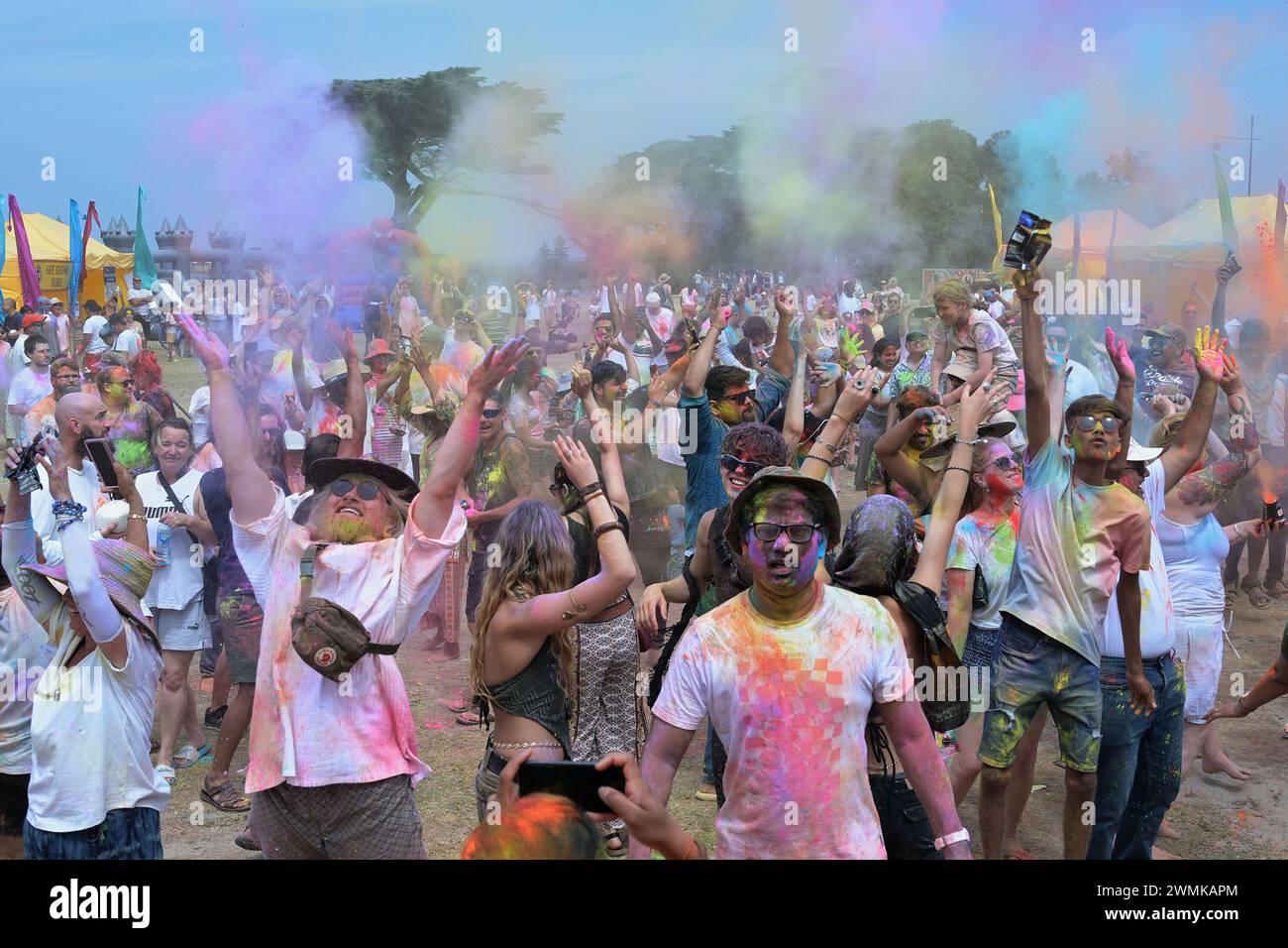 People celebrating Festivals of colours Holi (a part of the celebration ...