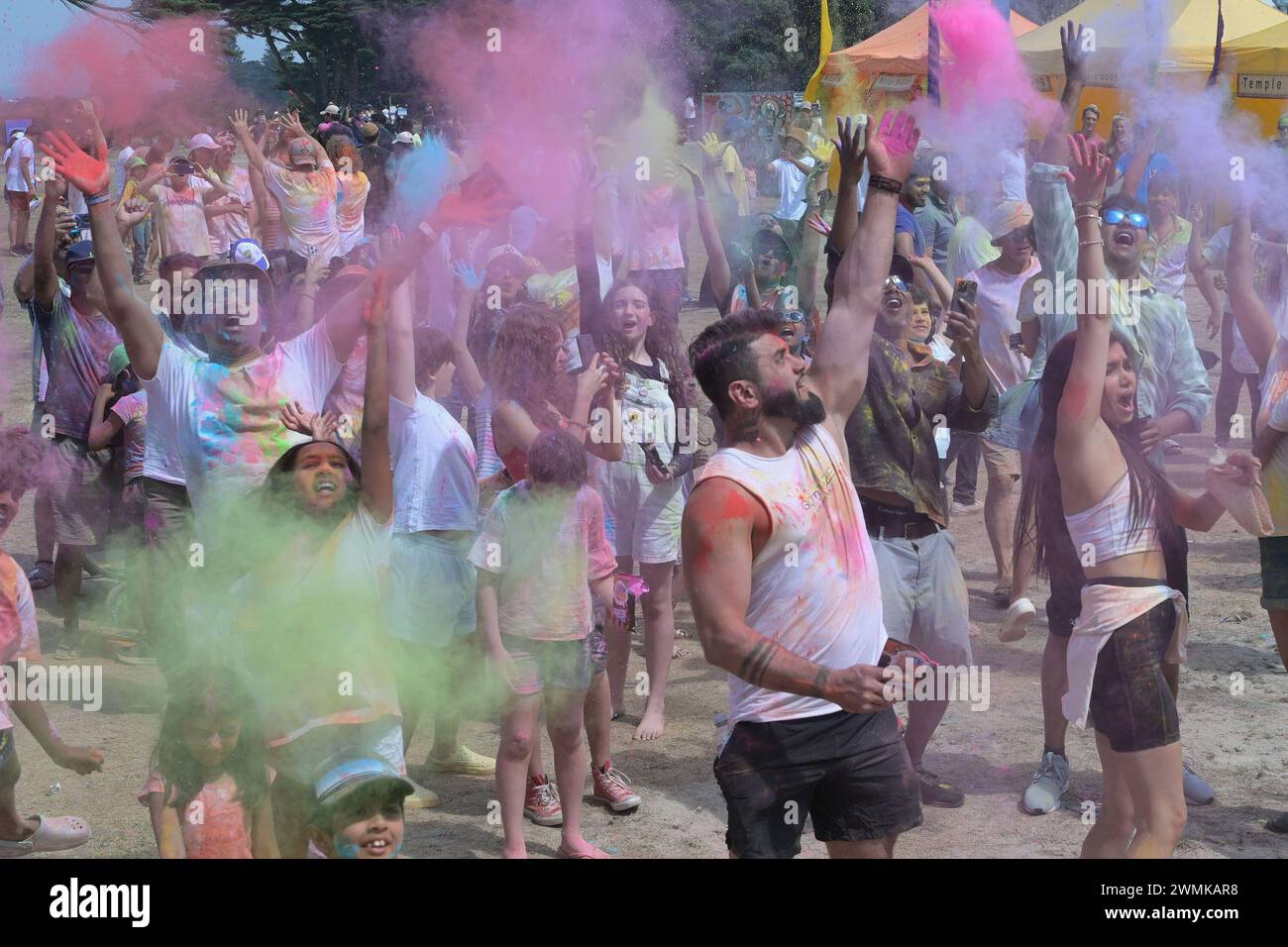 People celebrating Festivals of colours Holi (a part of the celebration ...