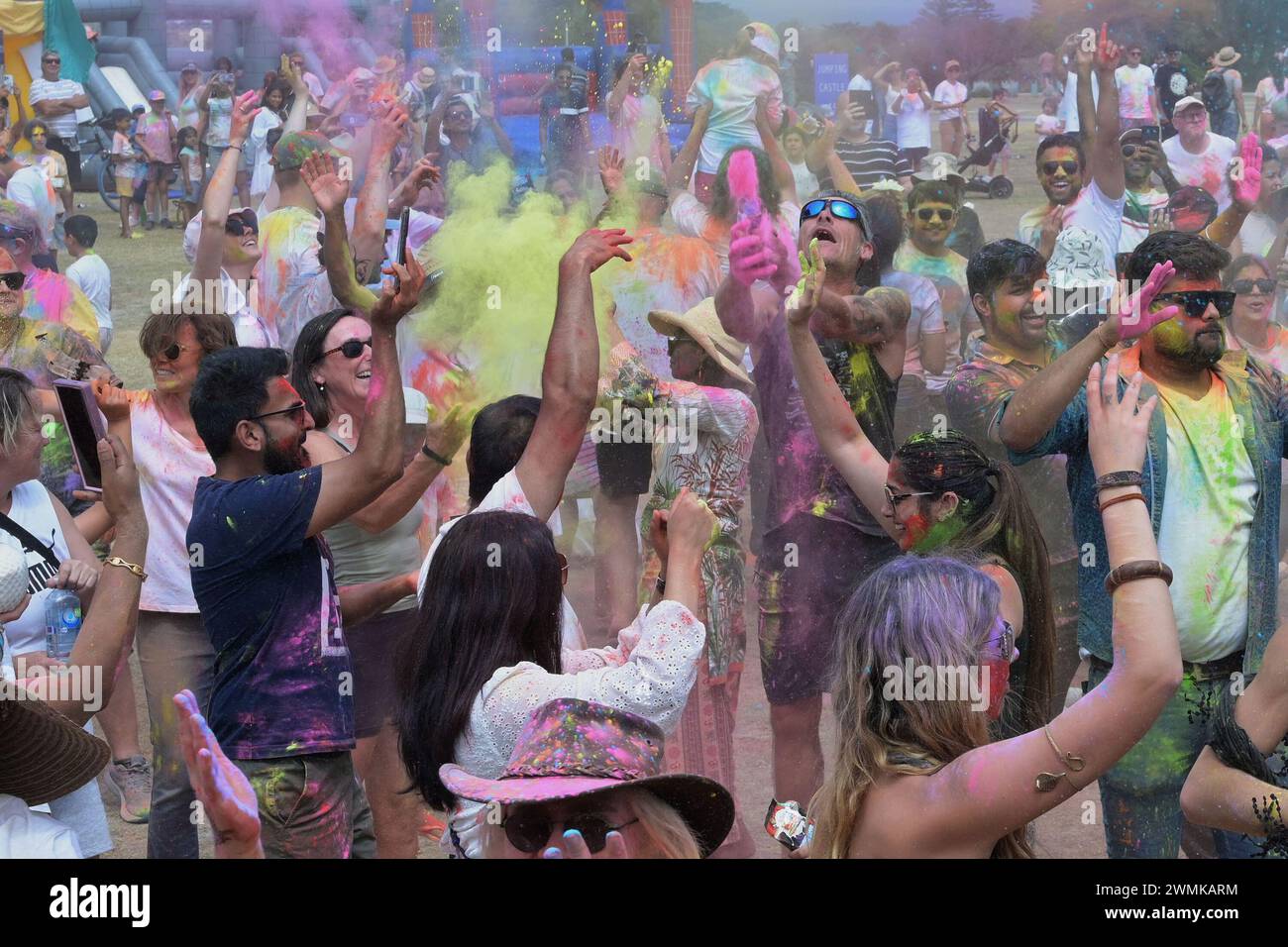 People celebrating Festivals of colours Holi (a part of the celebration ...