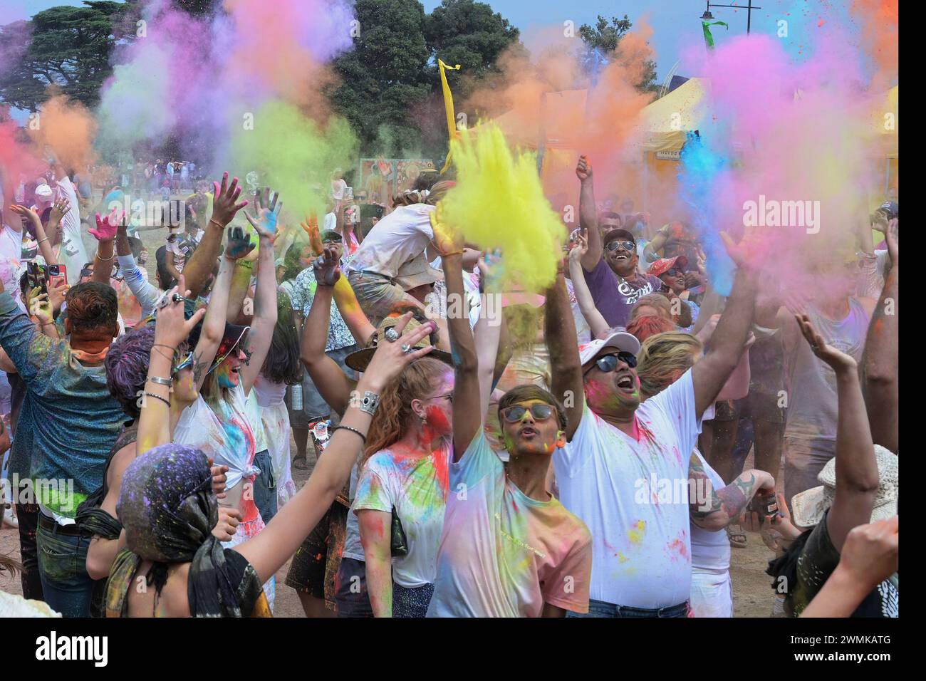 People celebrating Festivals of colours Holi (a part of the celebration ...