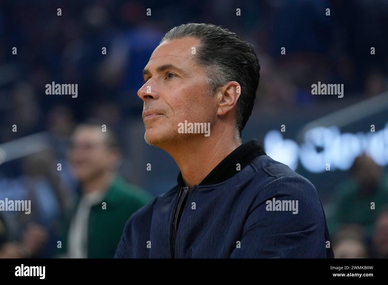 Los Angeles Lakers general manager Rob Pelinka before an NBA basketball ...