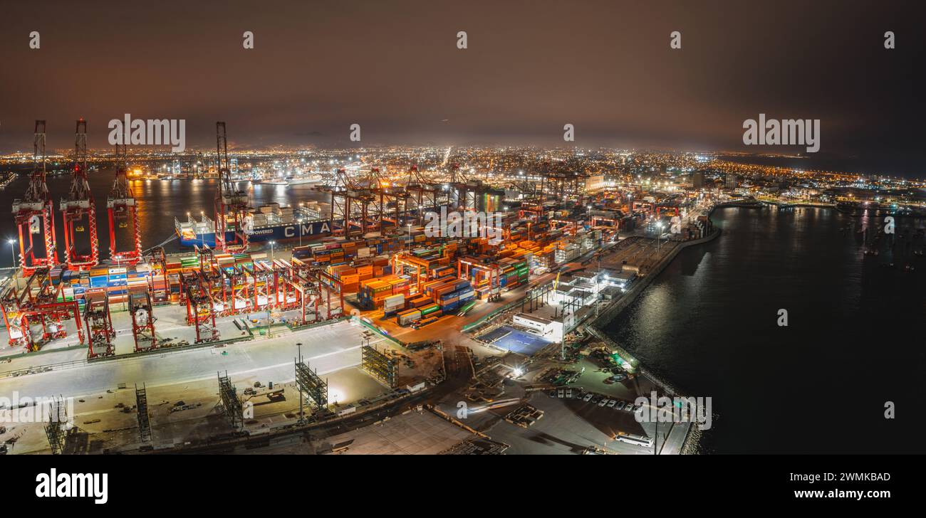 Callao, Peru December 2023. Panoramic View on port of Callao during ...