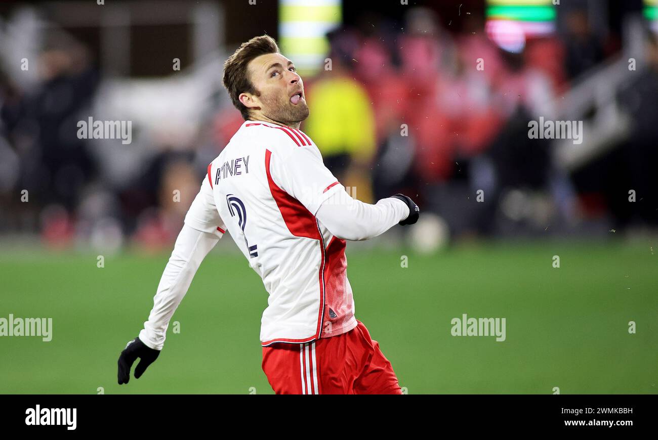WASHINGTON, DC - FEBRUARY 24: New England Revolution defender Dave ...
