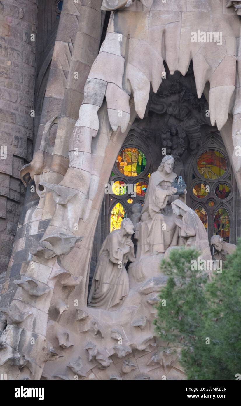 Nativity facade Sagrada Familia,Barcelona Stock Photo - Alamy