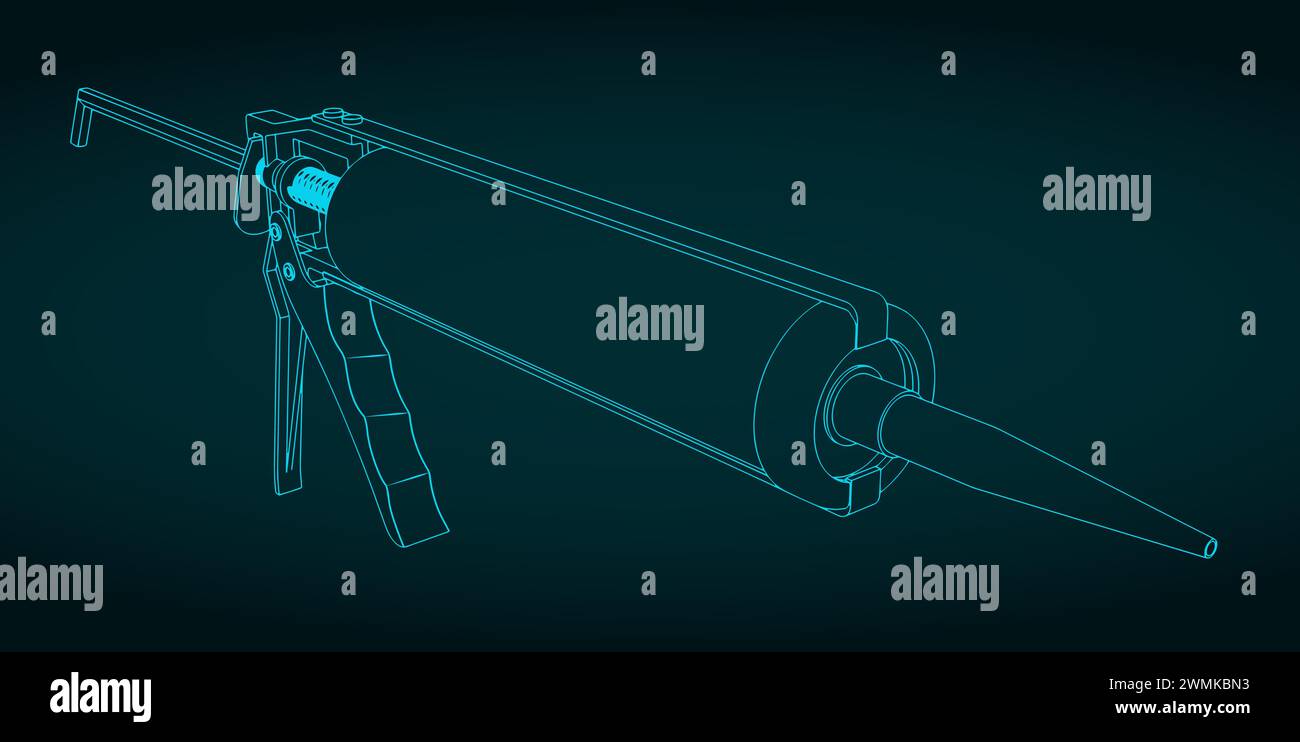 Stylized vector illustration of caulking gun Stock Vector Image & Art ...
