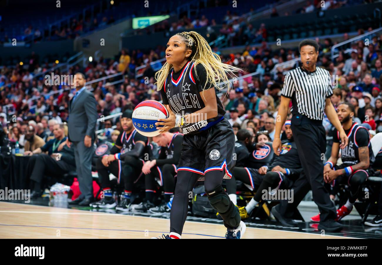 Los Angeles, United States. 25th Feb, 2024. The Harlem Globetrotters ...