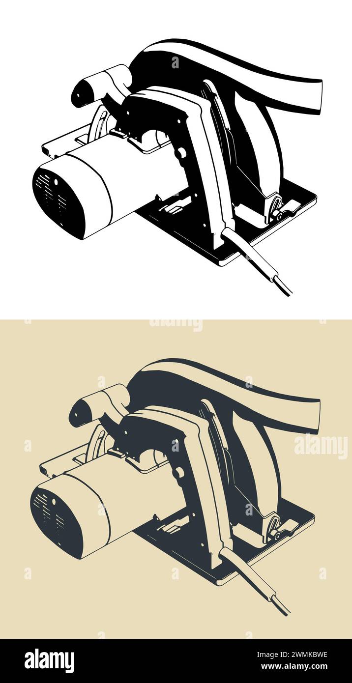 Stylized vector illustrations of modern circular saw Stock Vector Image ...