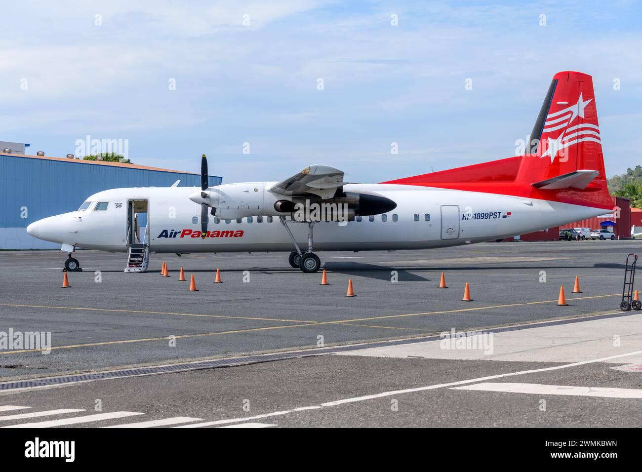 Air Panama Fokker 50 aircraft parked. Airline from Panama named Air ...