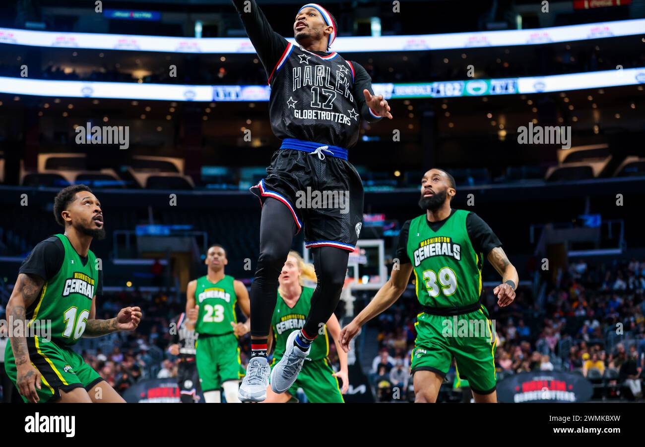 Los Angeles, United States. 25th Feb, 2024. The Harlem Globetrotters ...