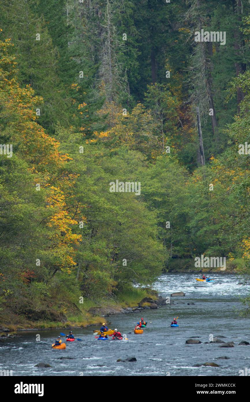 Kayaking in Clackamas Wild and Scenic River, West Cascades Scenic Byway ...