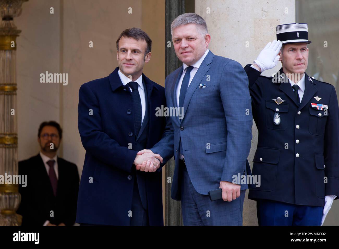 Paris, France. 24th Feb, 2024. French President Emmanuel Macron ...