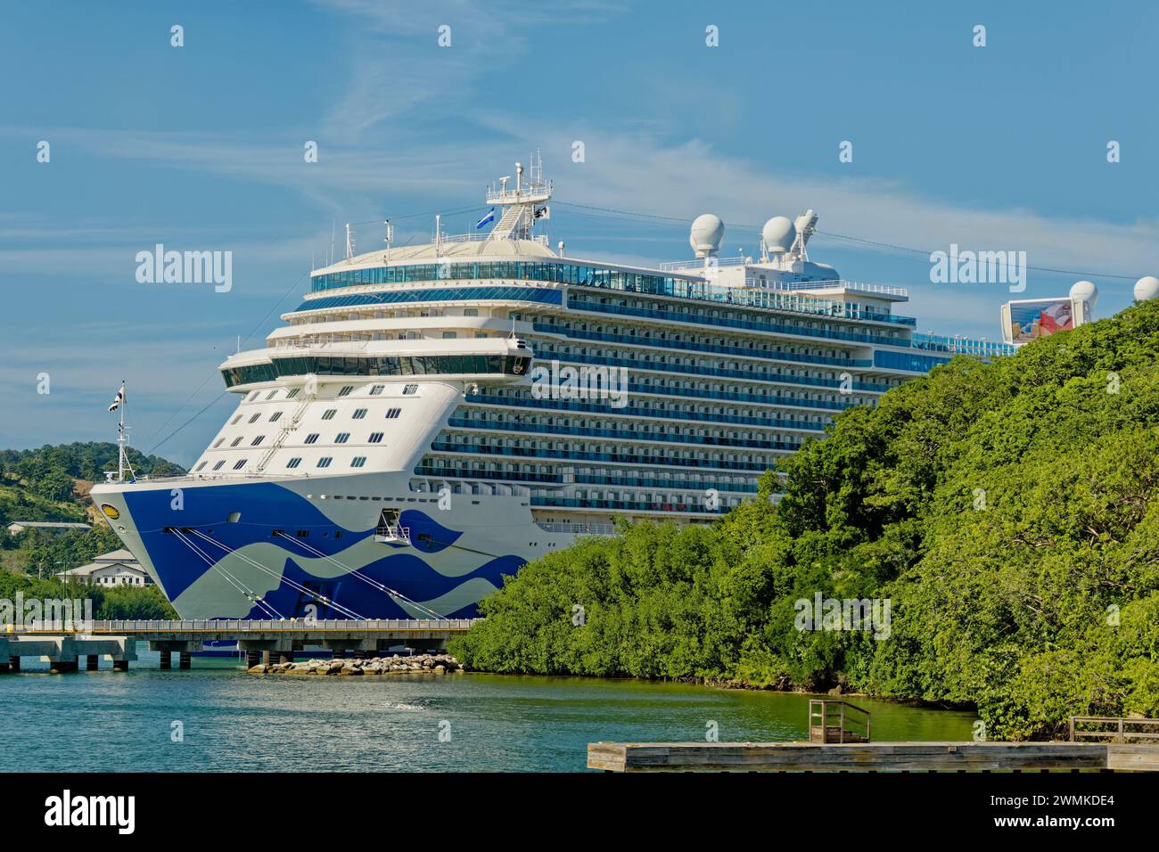 ROATAN, HONDURAS - January 23, 2024: The Port of Roatan is one of two ...