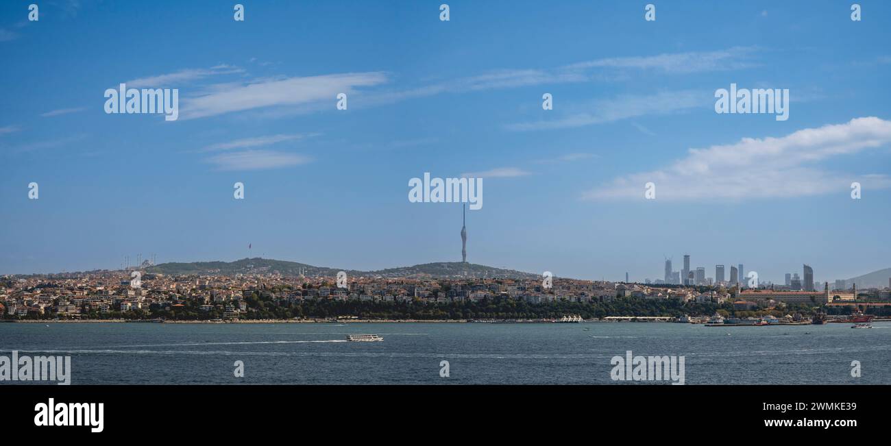 Views of Camlica Tower in Uskudar from Topkapi Palace; Istanbul, Turkey ...