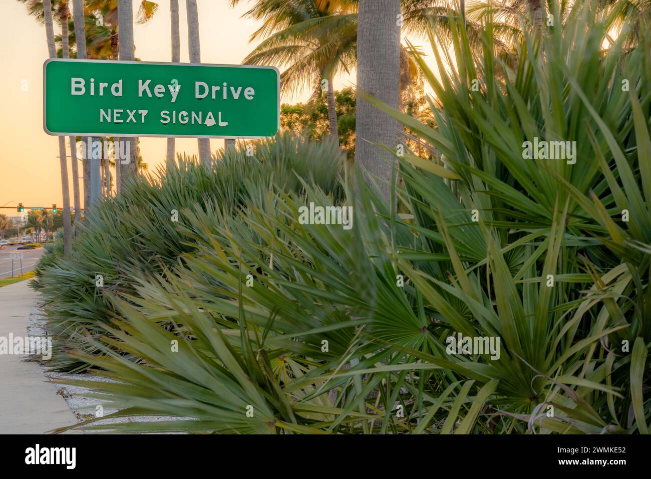 Photo of sign noting Bird Key Drive next signal on Bird Key Sarasota ...