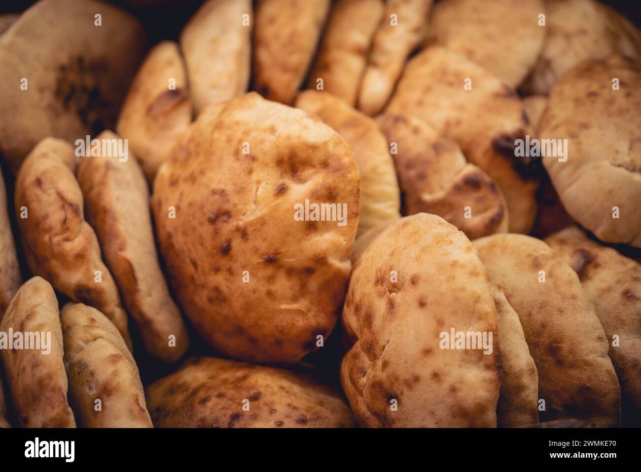 Fresh bread for sale at the Spice Bazaar; Istanbul, Turkey Stock Photo ...