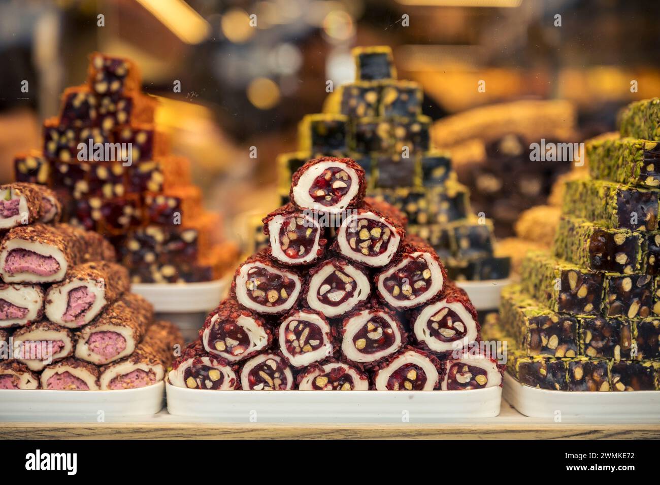 Display of turkish delight hi-res stock photography and images - Alamy