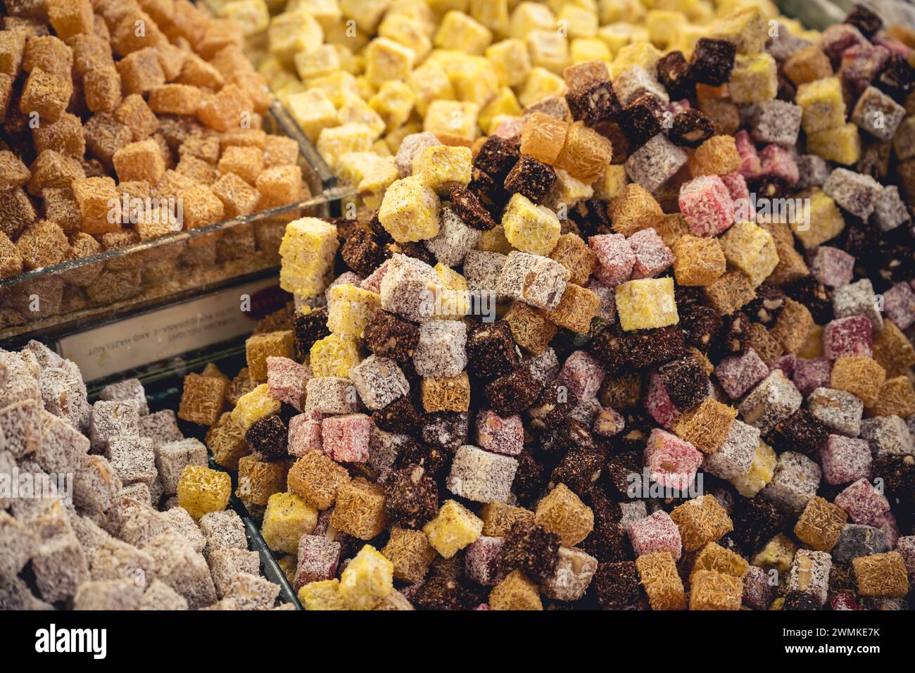Turkish Delight on display at the Spice Bazaar; Istanbul, Turkey Stock ...