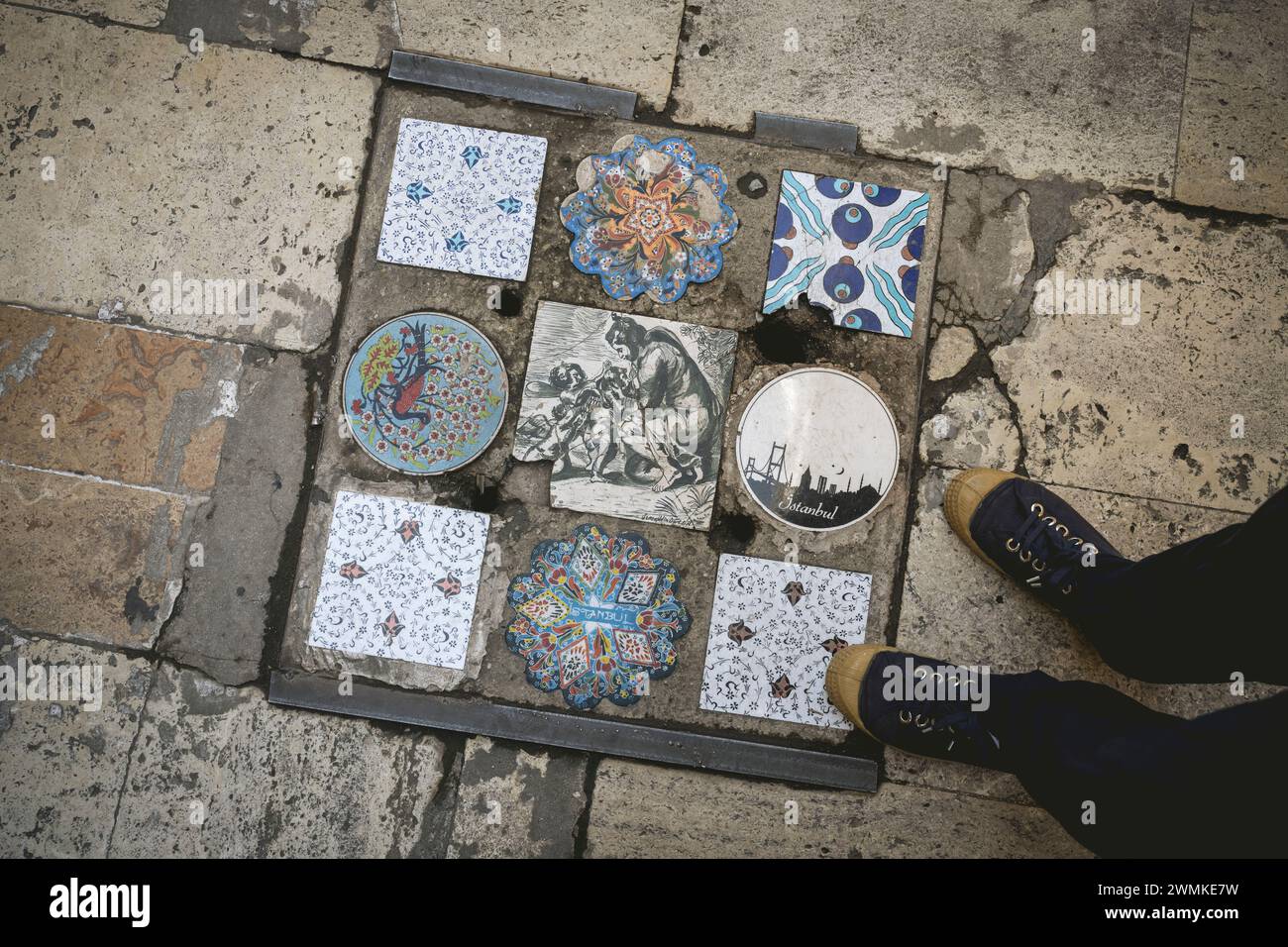 Decorative tiles at the Arasta Bazaar; Istanbul, Turkey Stock Photo - Alamy