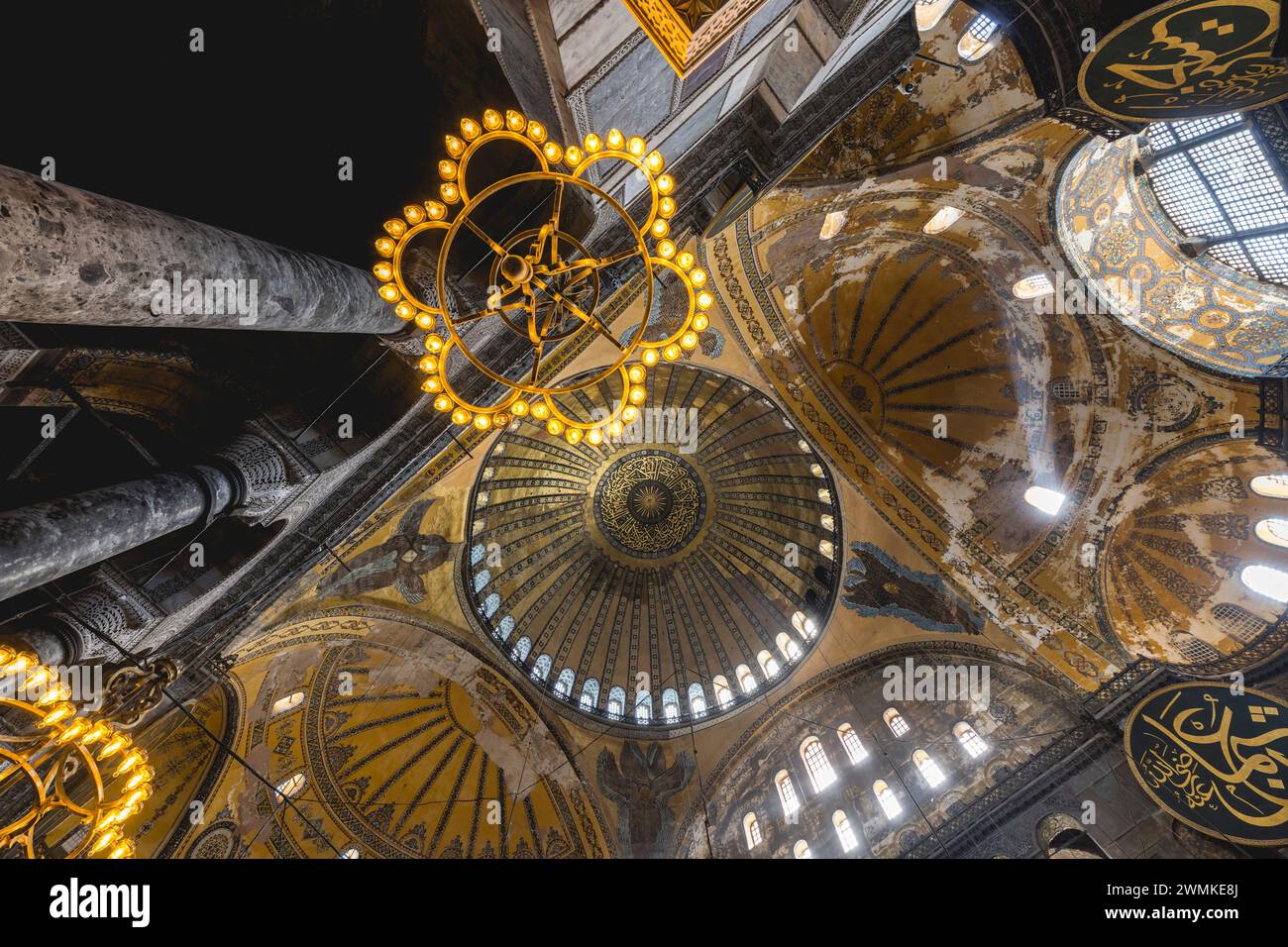 Hagia Sophia Grand Mosque interior; Istanbul, Turkey Stock Photo - Alamy