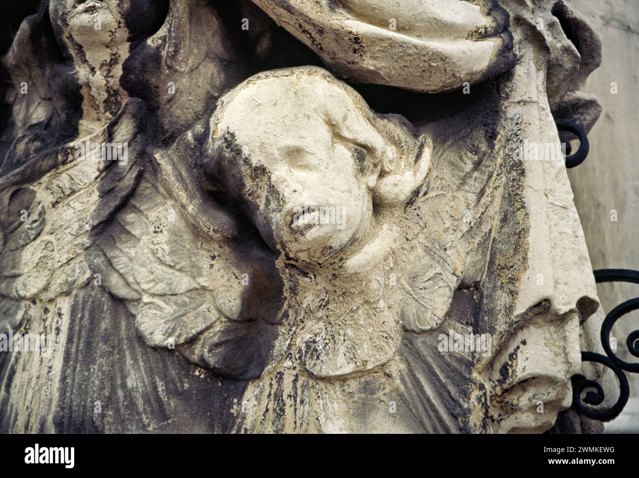 Close-up of weathered and worn human figure sculptures Stock Photo - Alamy