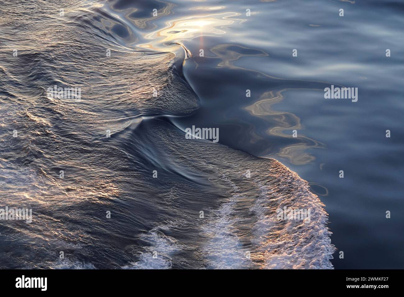 Gentle waves moving on the surface of water Stock Photo - Alamy
