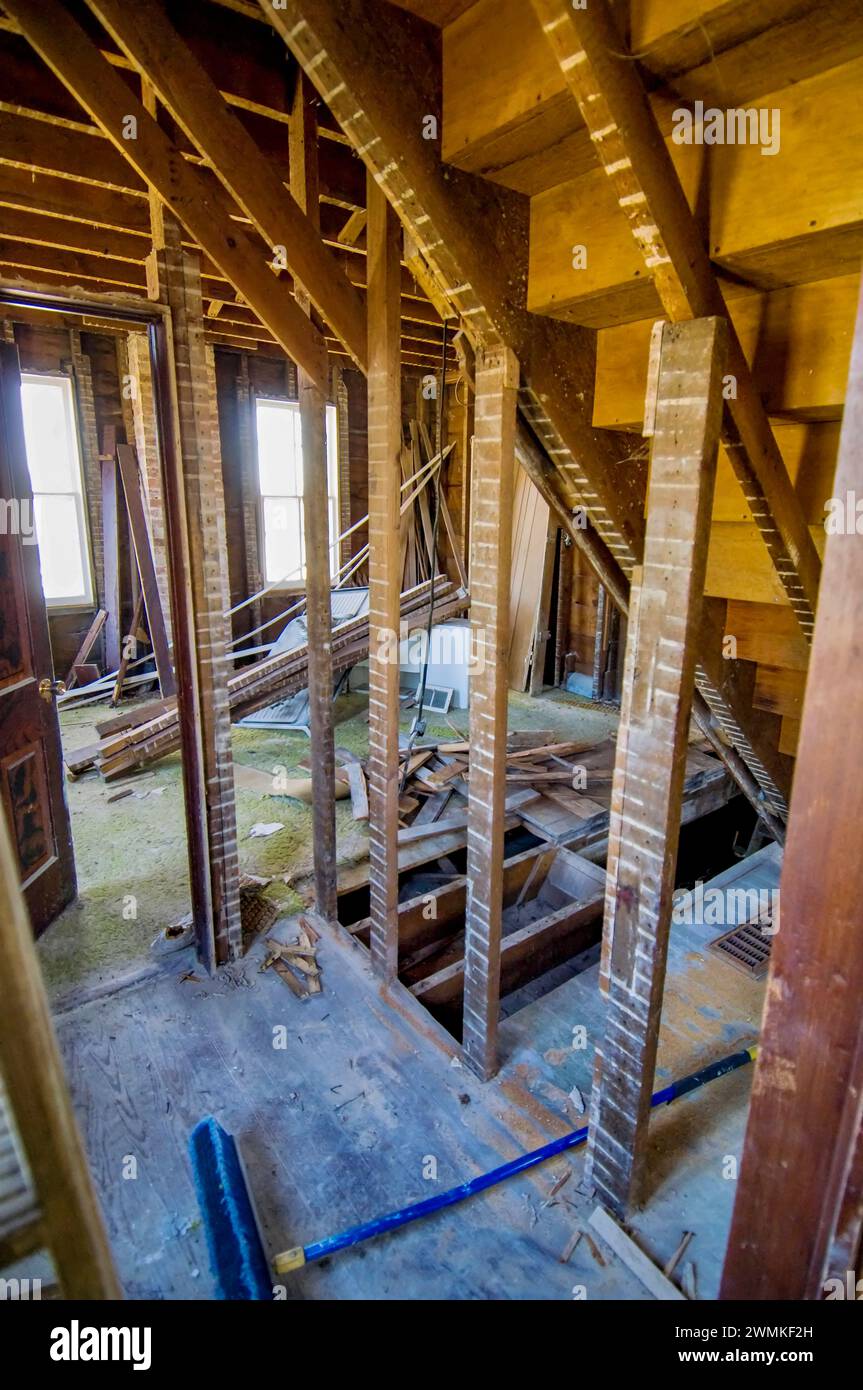 Construction on a farmhouse; Dunbar, Nebraska, United States of America ...