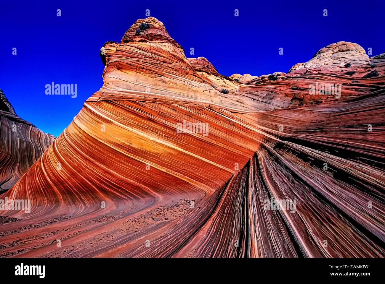 Spectacular formation of vibrant colors in swirls of fragile sandstone ...
