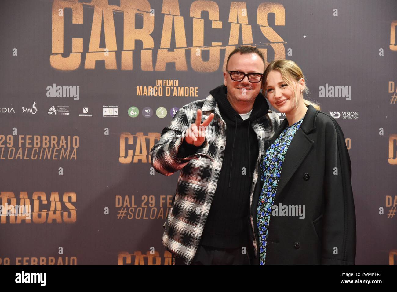 Naples, . 27th Feb, 2024. Caracas a film by Marco D'Amore first in ...