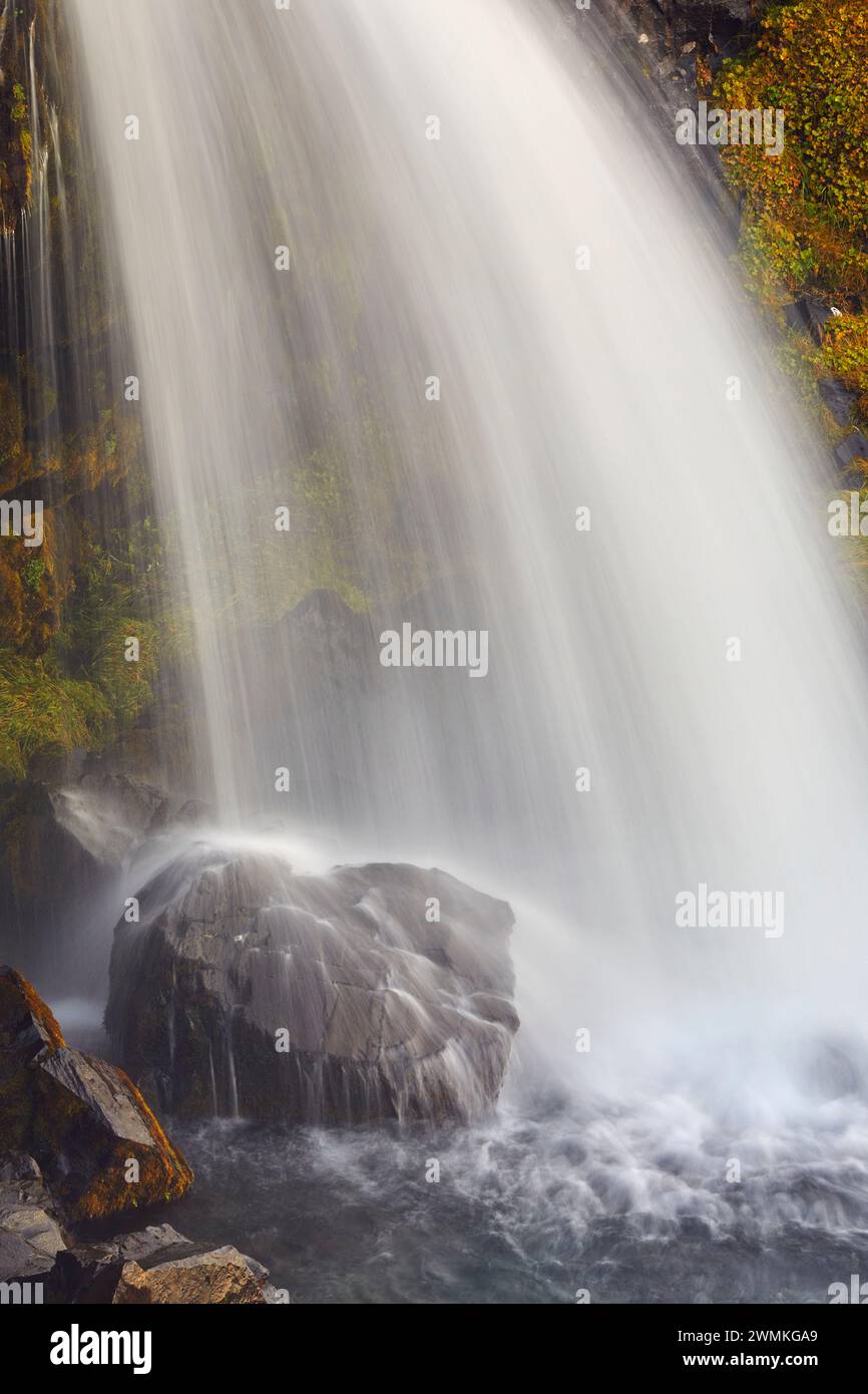 Kirkjufellsfoss Falls, Snaefellsnes; Grundarfjordur, Iceland Stock ...