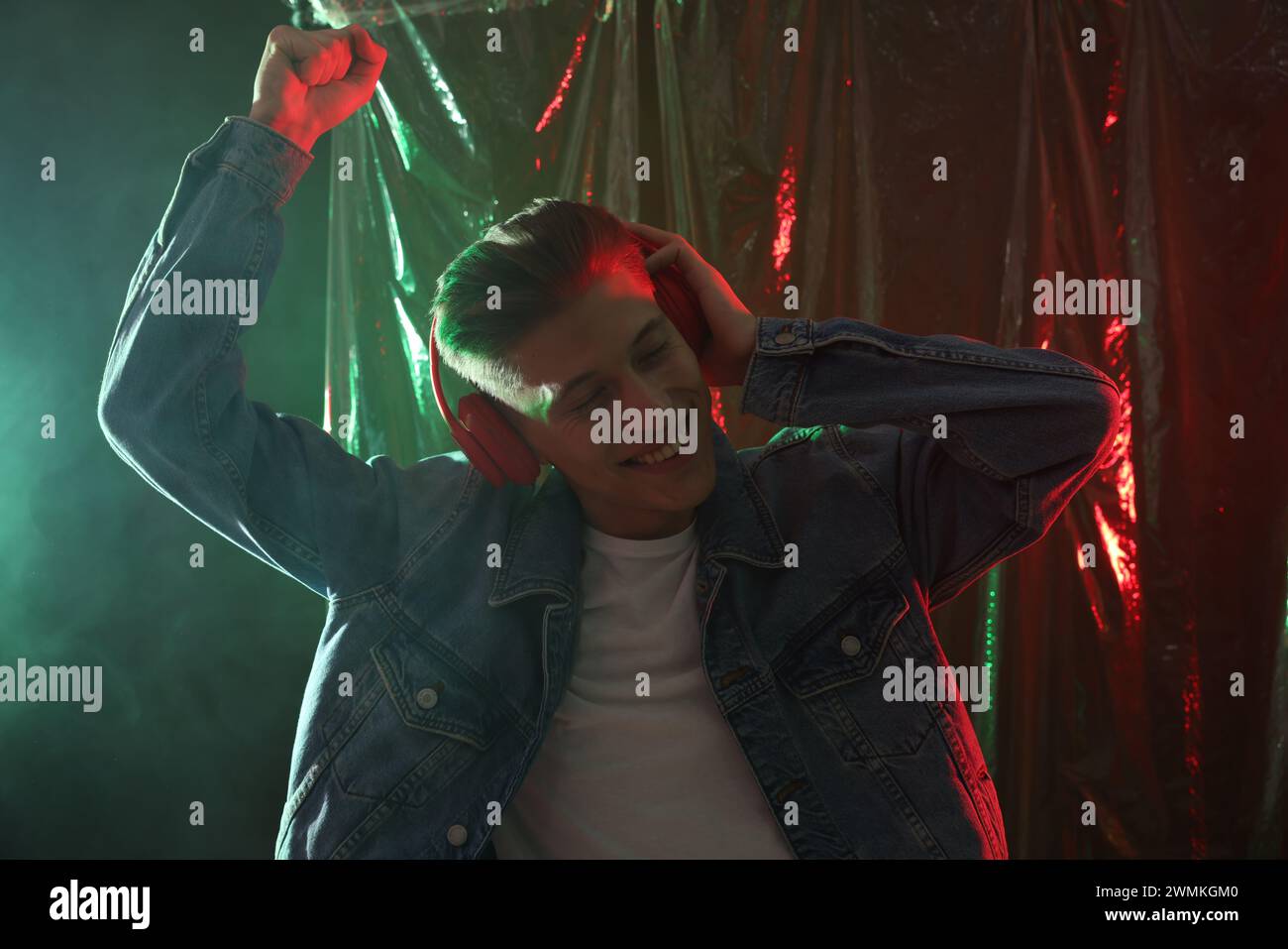Young dj dancing listening music hi-res stock photography and images ...
