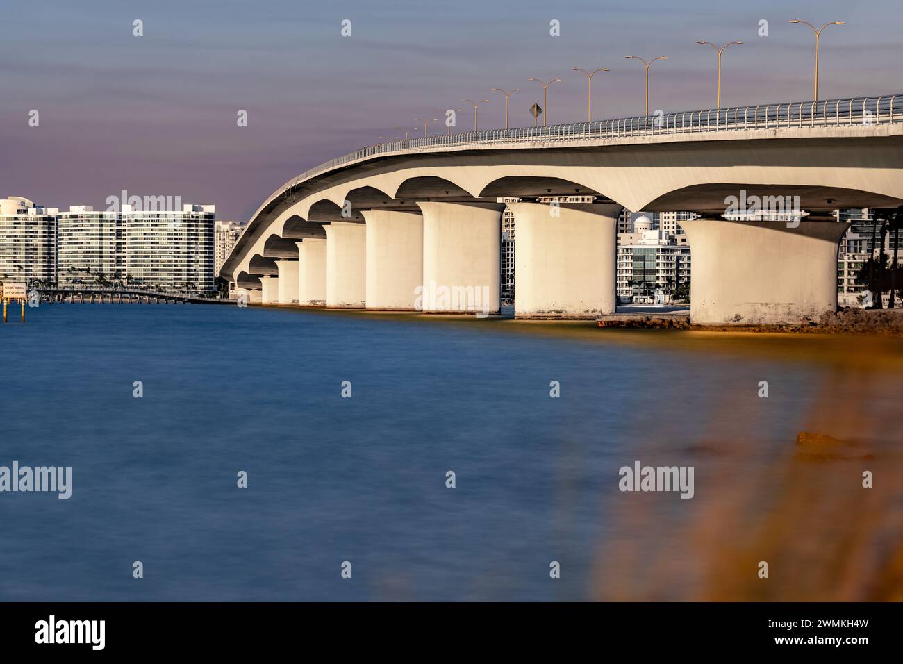 Afternoon image of the Sarasota, Florida Skyline and Bridge Across ...
