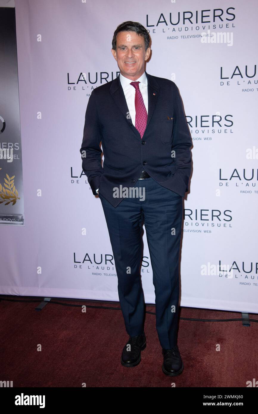 Manuel Valls attending the 29th Lauriers de l'Audiovisuel ceremony at ...