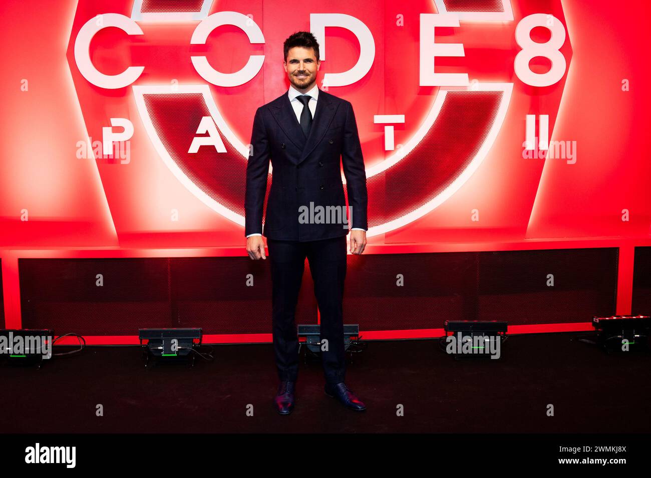Robbie Amell arrives at the premiere of "Code 8: Part II" on Monday ...