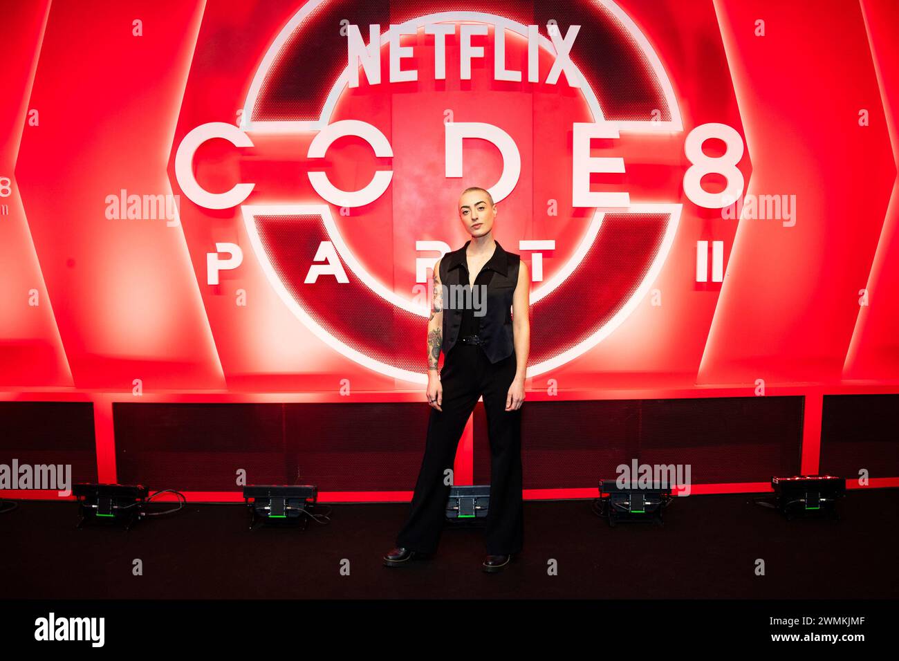 Natalie Liconti arrives at the premiere of "Code 8: Part II" on Monday ...
