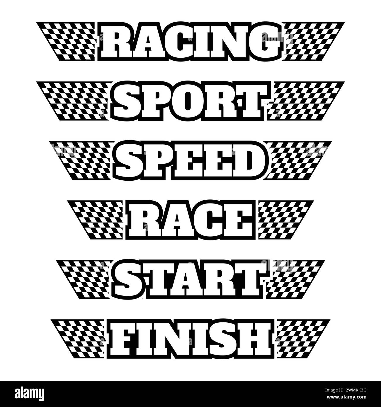 Sport race logo set Stock Vector Image & Art - Alamy