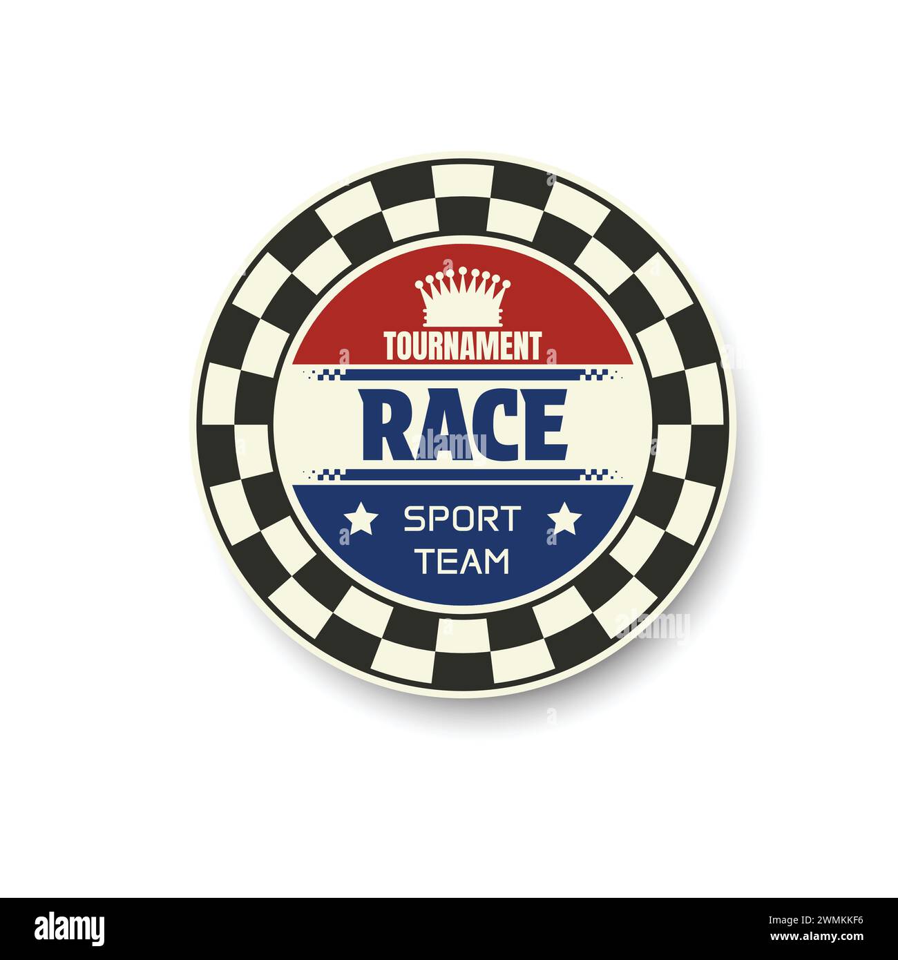 Crown race tournament circle label Stock Vector Image & Art - Alamy