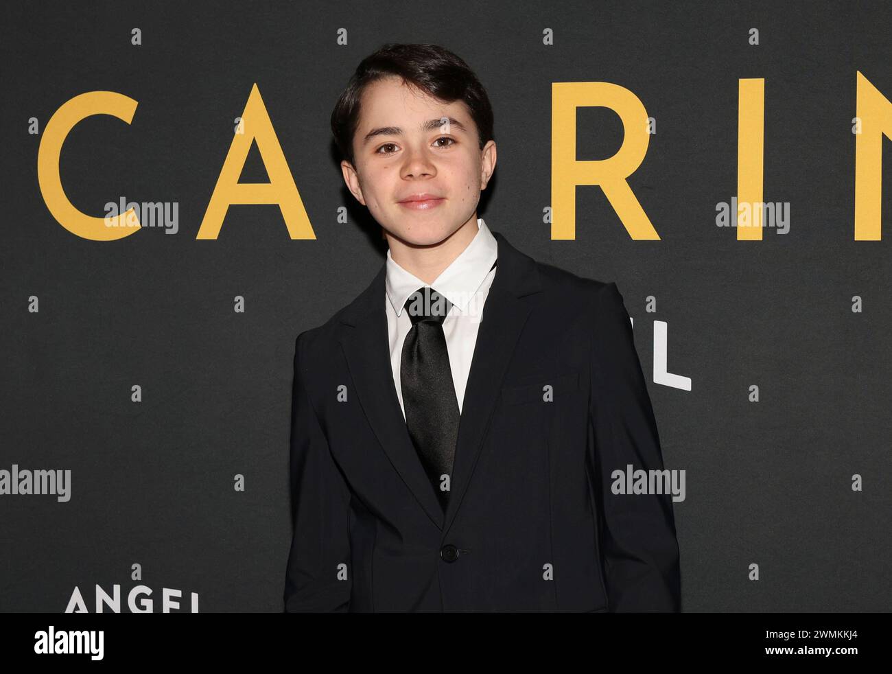 Federico Lelapi attends the premiere of "Cabrini" at the Regal Times ...
