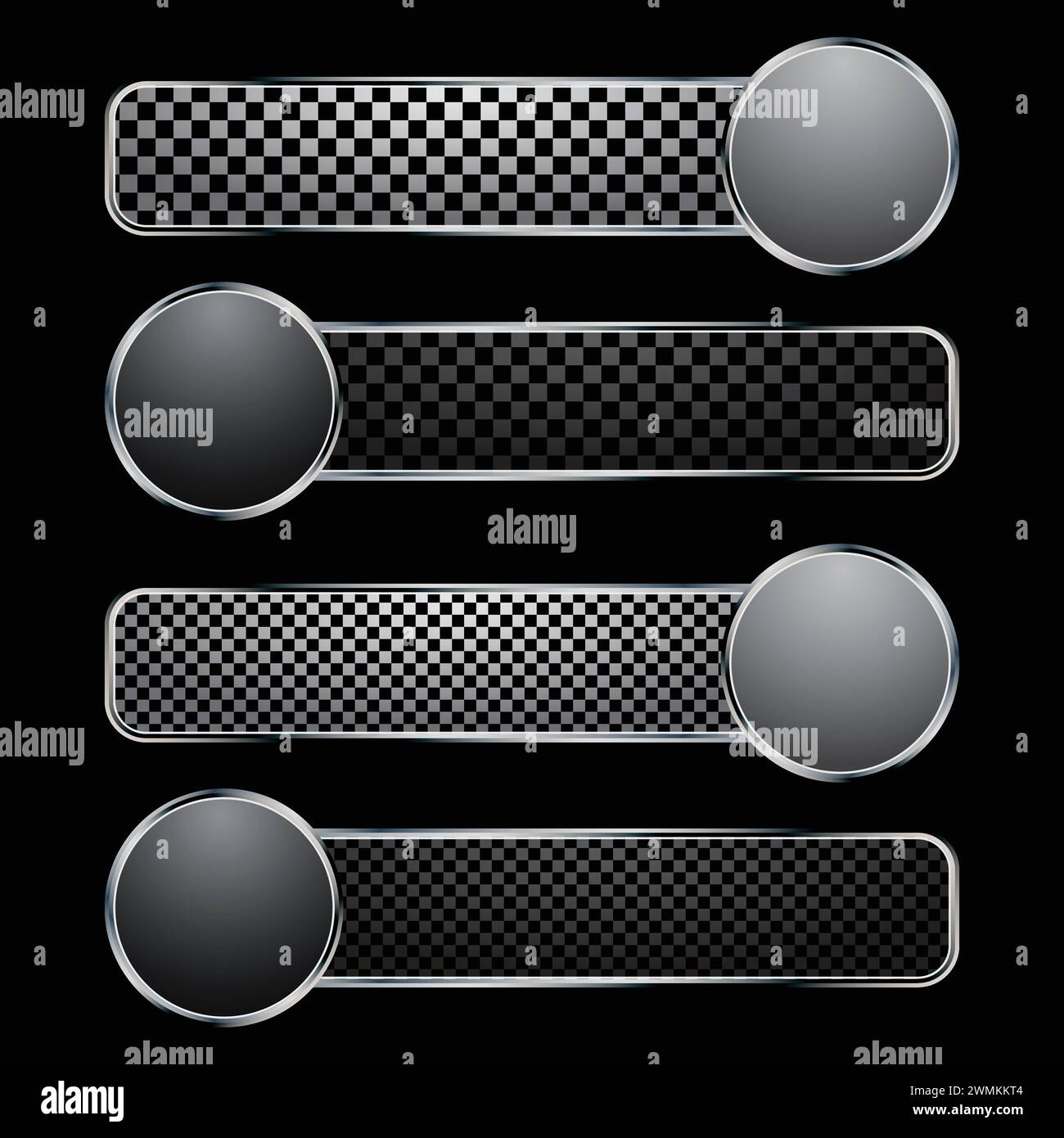 Checkered pattern glass banners set Stock Vector Image & Art - Alamy