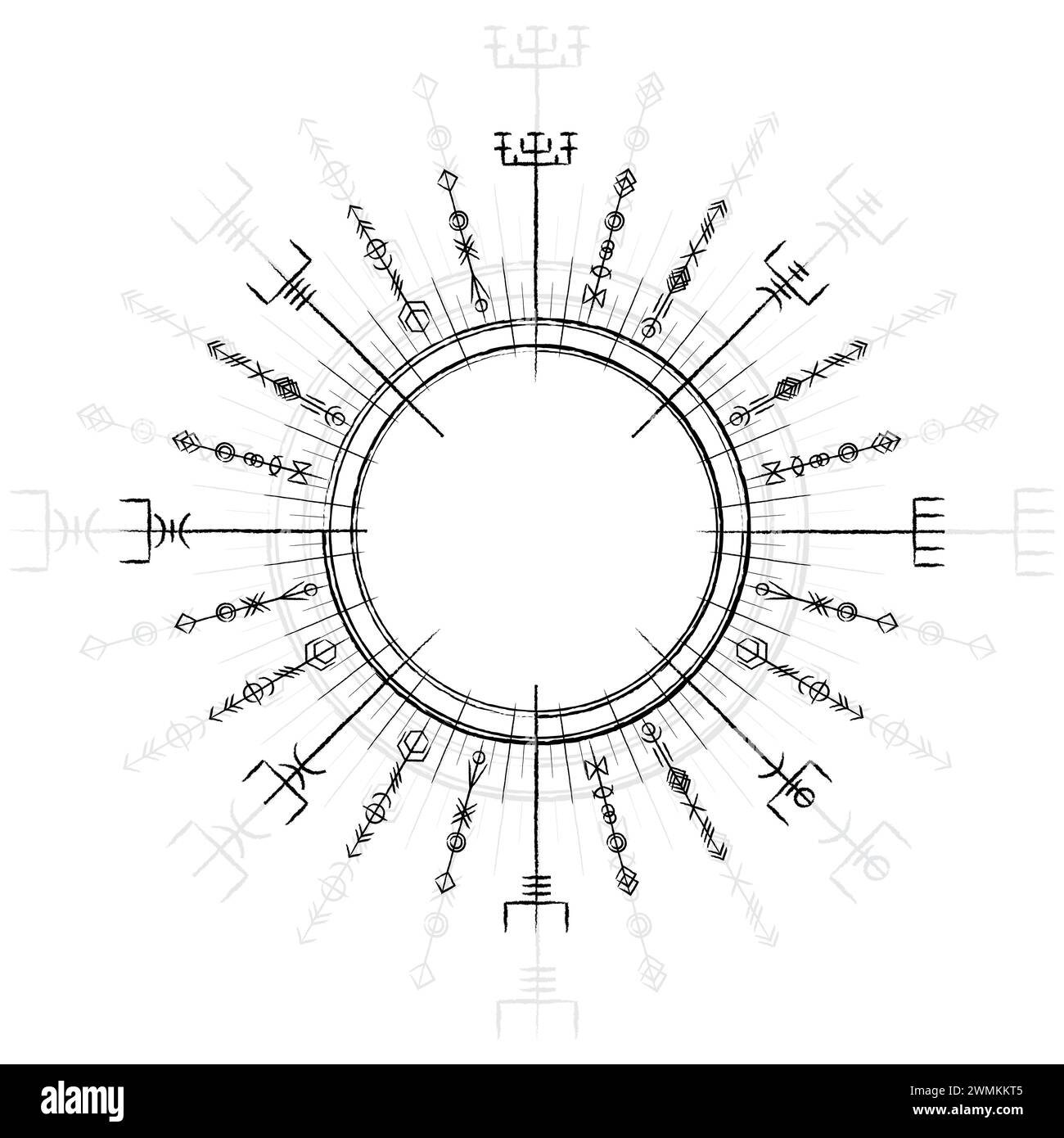 Rune circle Cut Out Stock Images & Pictures - Alamy