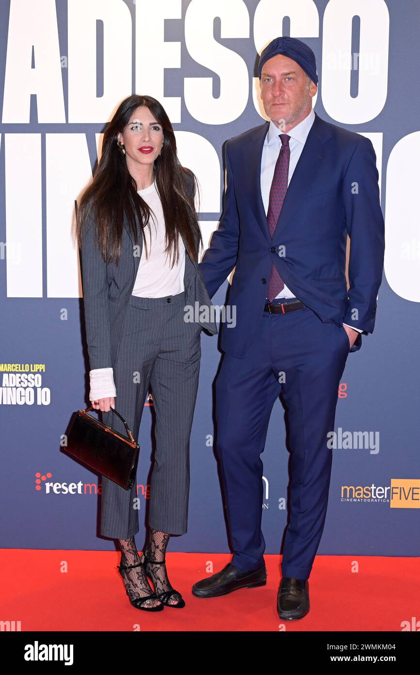 Rome, Italy. 26th Feb, 2024. Clara (l) and Andrea Ruggieri (r) attend ...