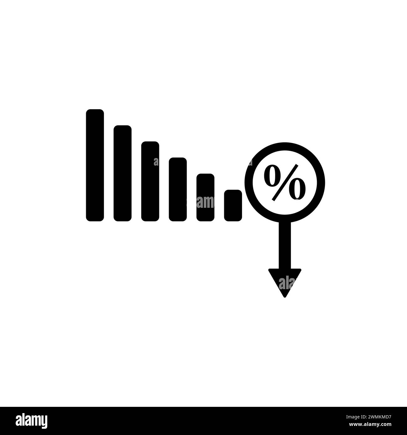 Percentage symbol with arrow Black and White Stock Photos & Images - Alamy