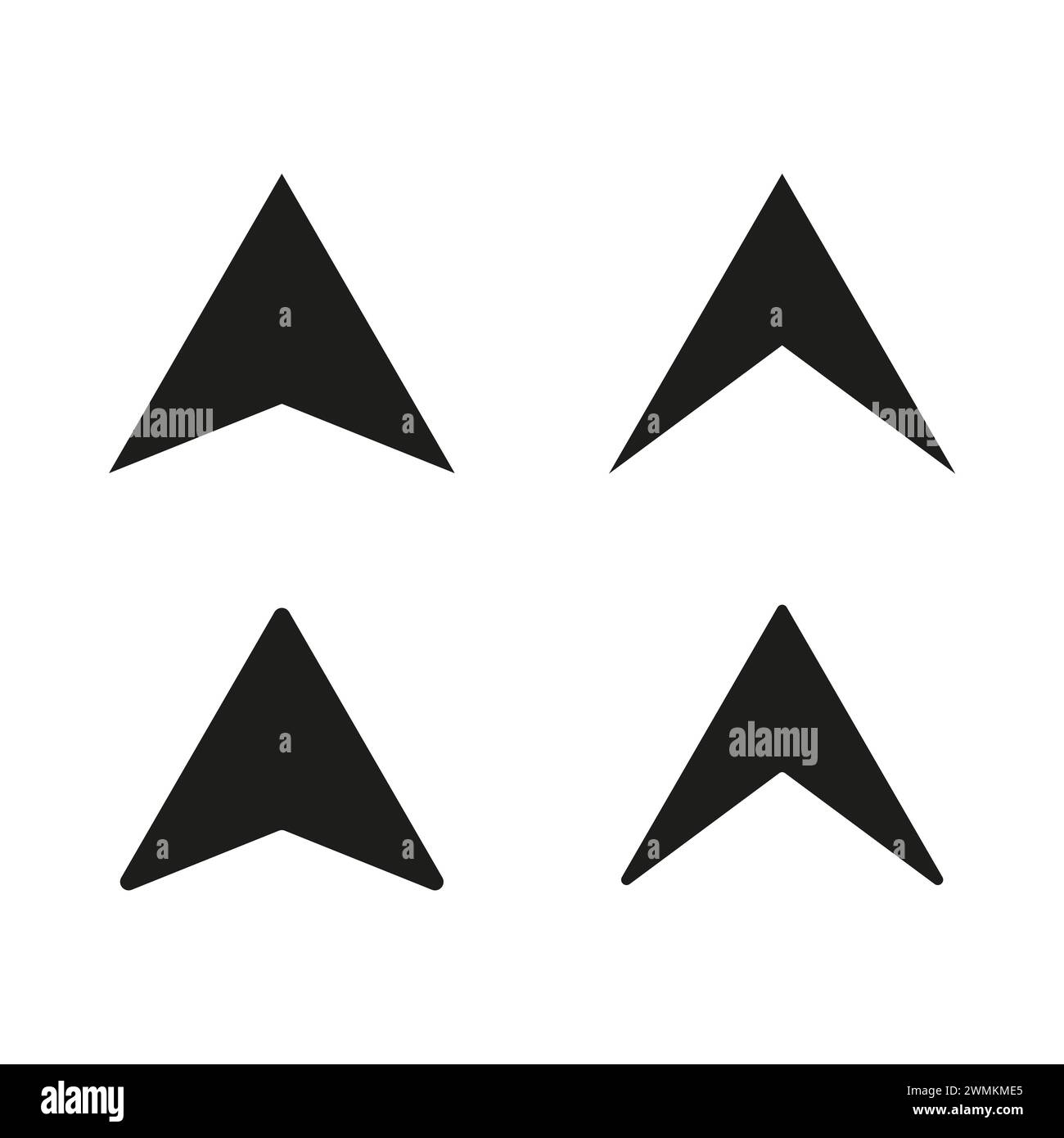 Navigation arrow icons. Directional pointers. Vector illustration. EPS ...