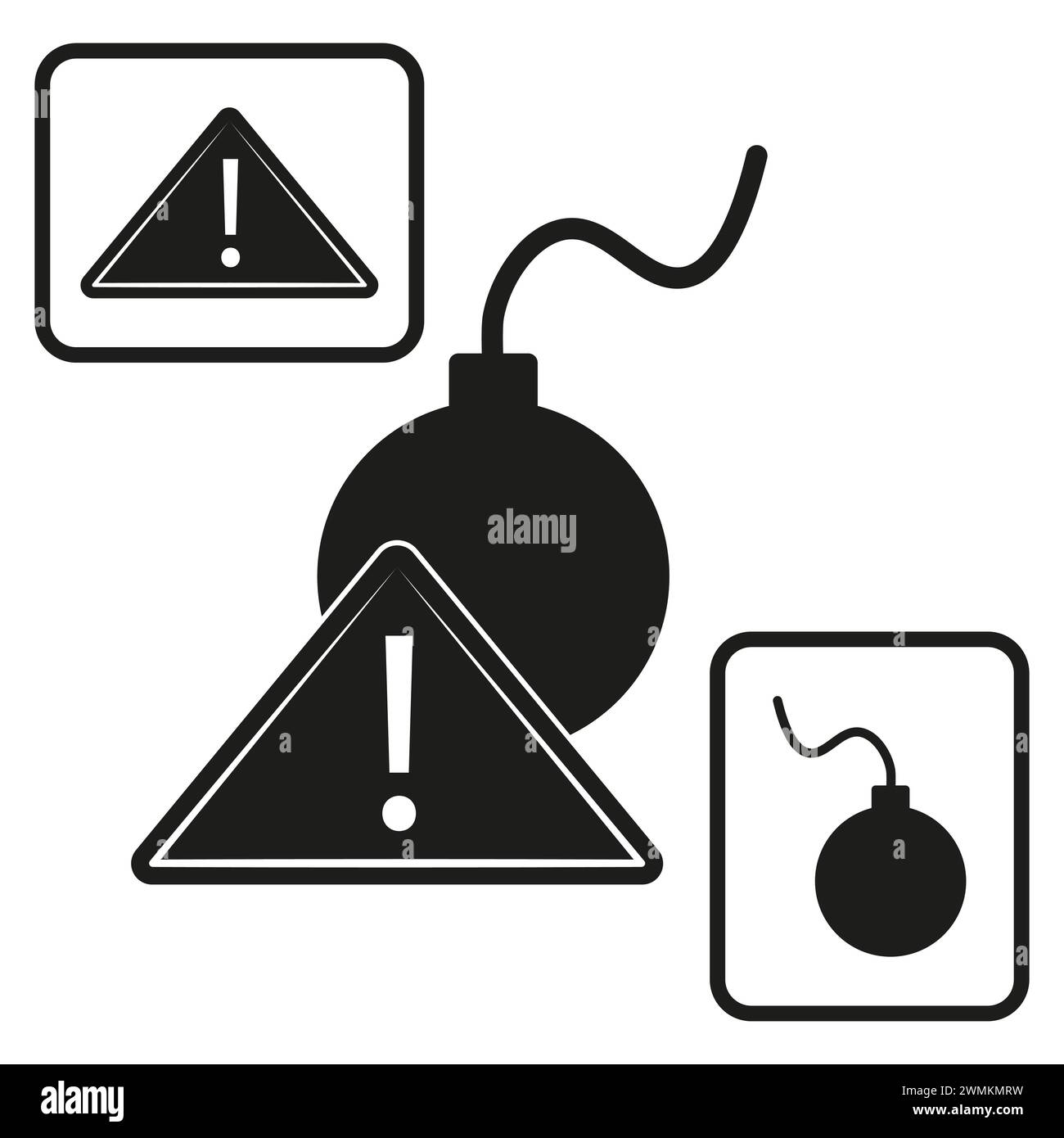 Explosive Sign In Black And White