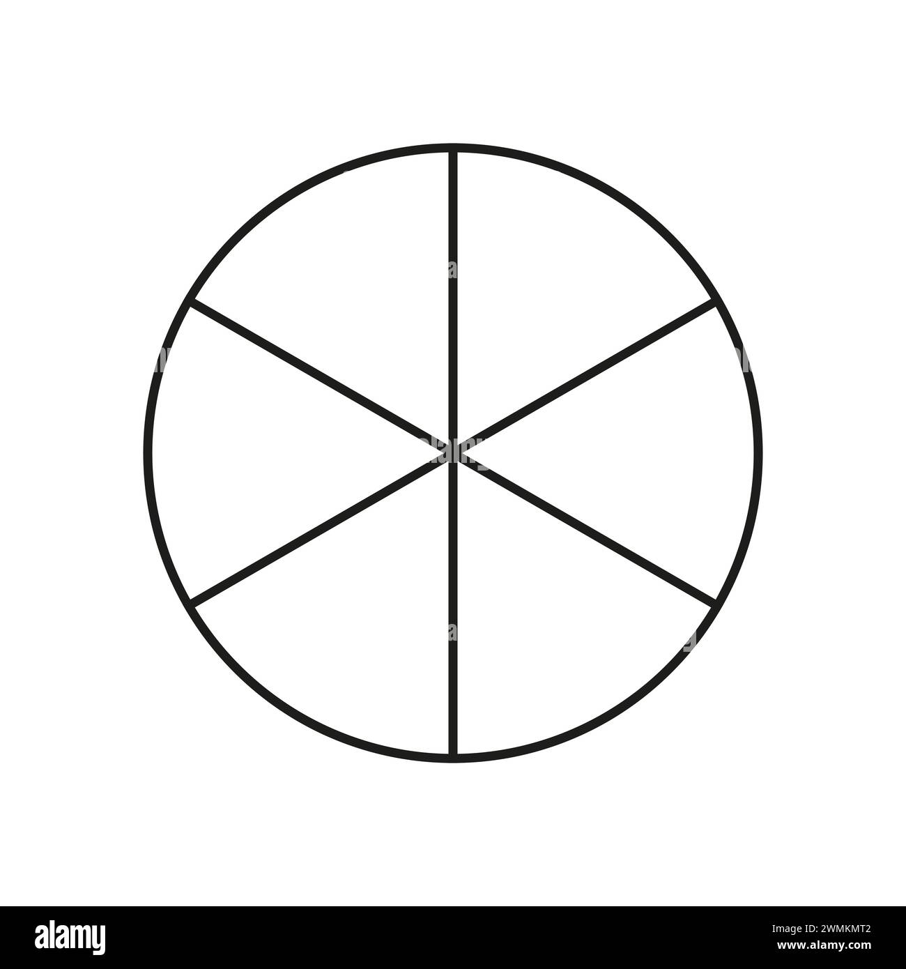 Geometric circle division. Equal segments design. Simple, balanced ...