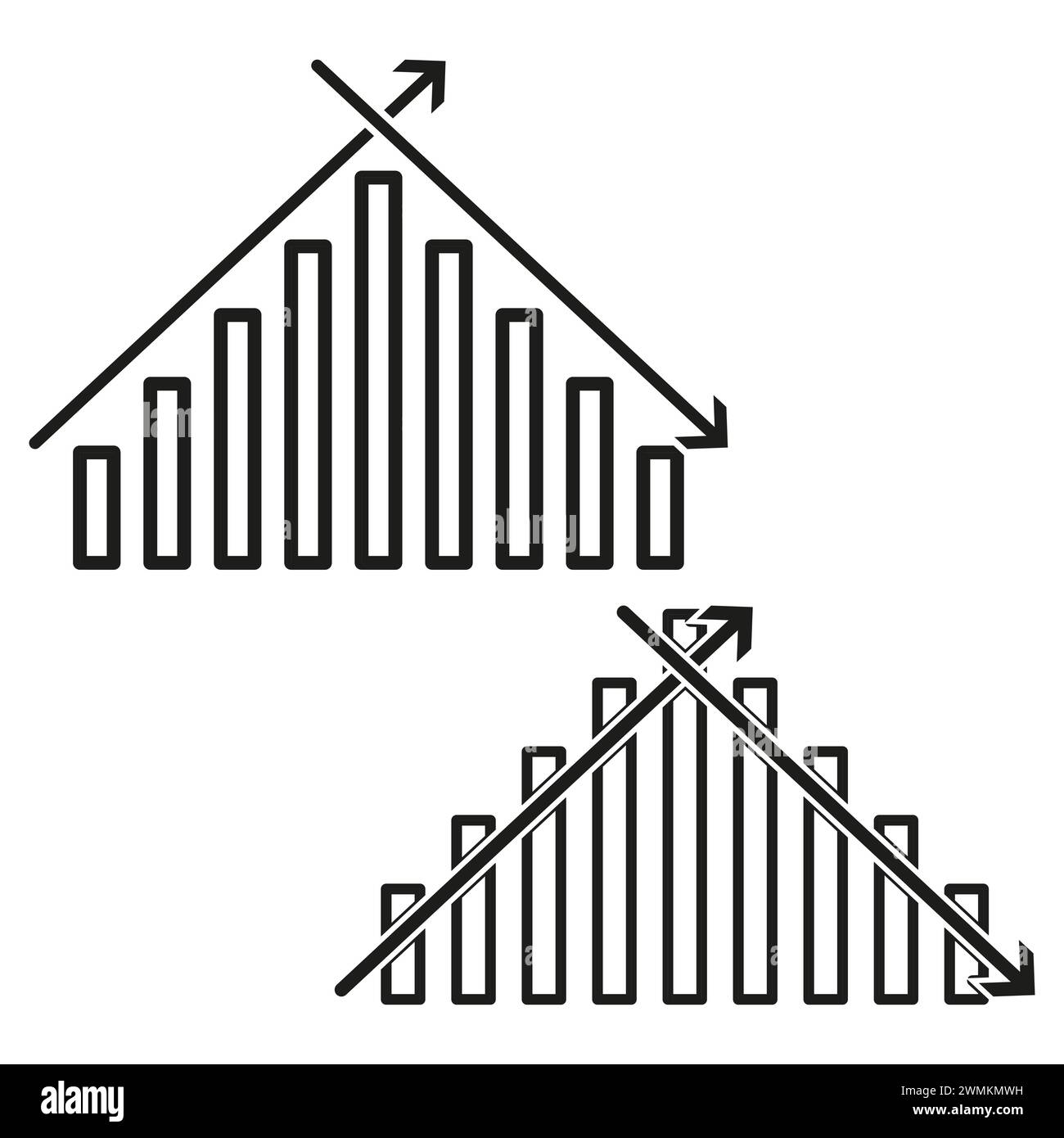 Downward trends Stock Vector Images - Alamy