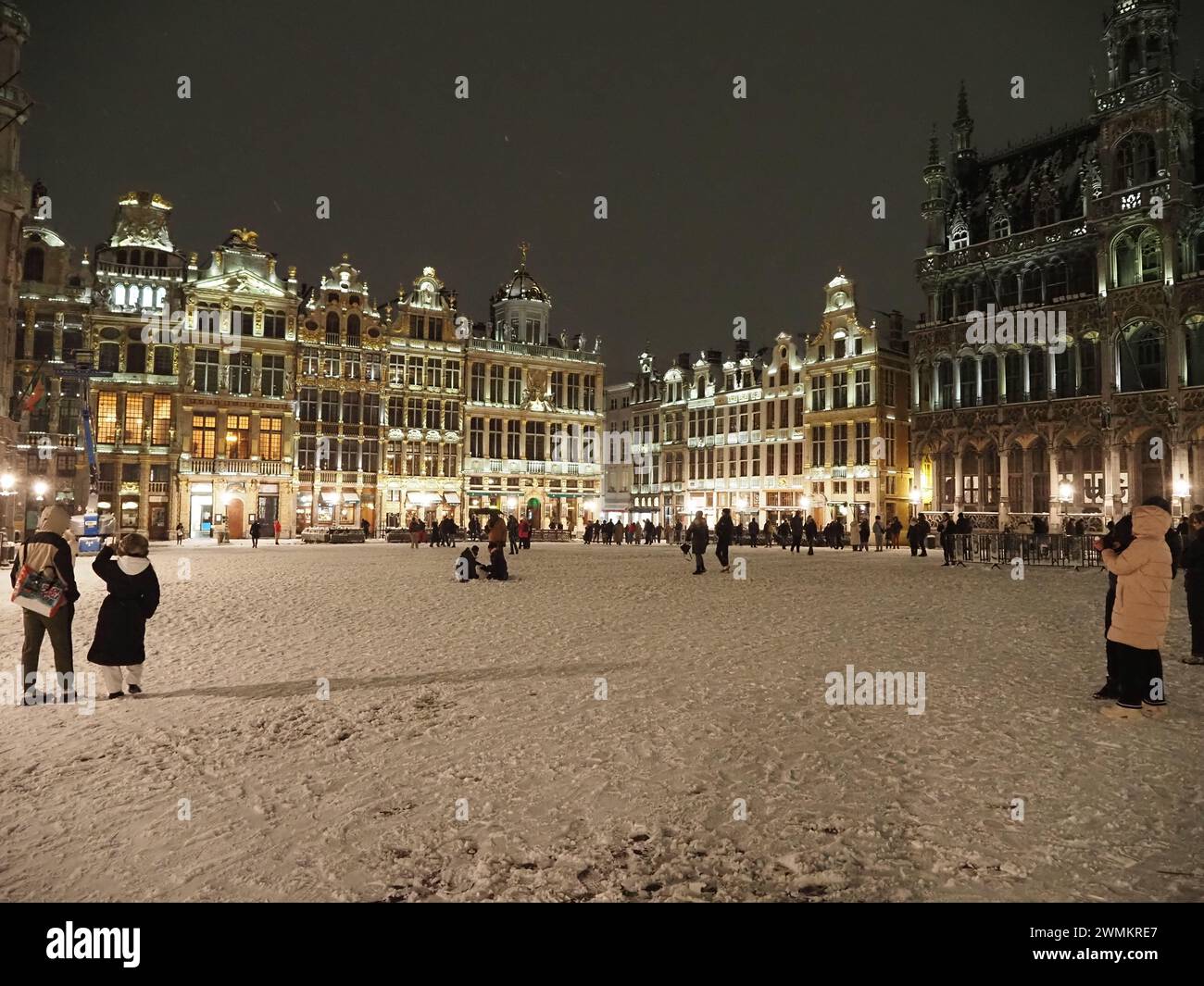Citytrip and Travel in Winter, Highlights of Brussels, Belgium Stock ...